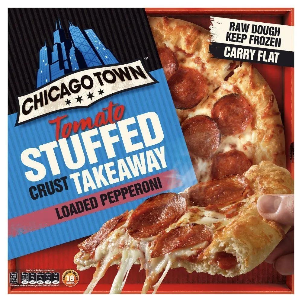 Chicago Town Stuffed Crust Loaded Pepperoni Pizza 490g – Fiveways ...
